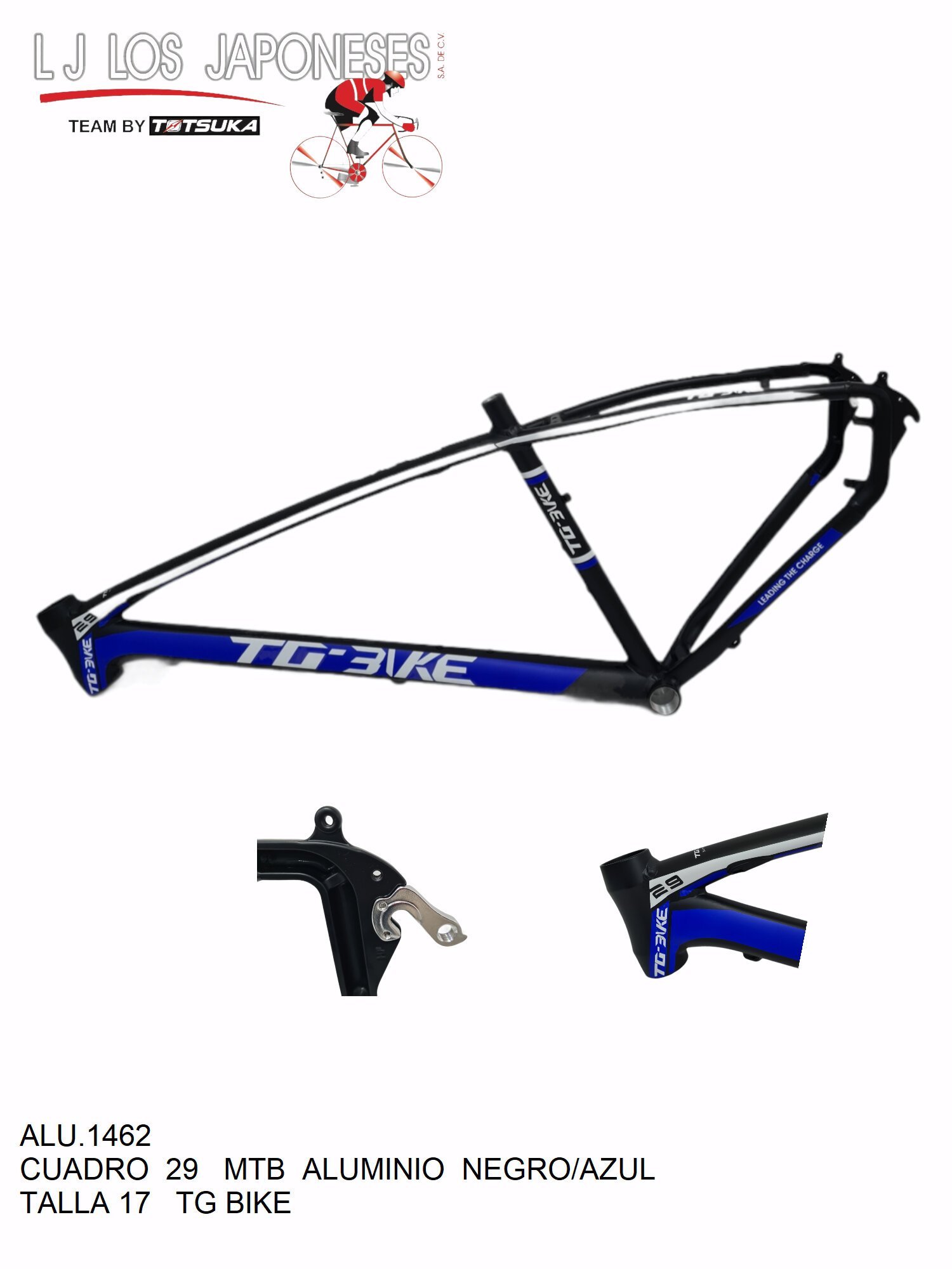 CUADRO MTB R-29 ALUMINIO NGO/AZUL TG BIKE TALLA 17 TASA INTEGRADA ...