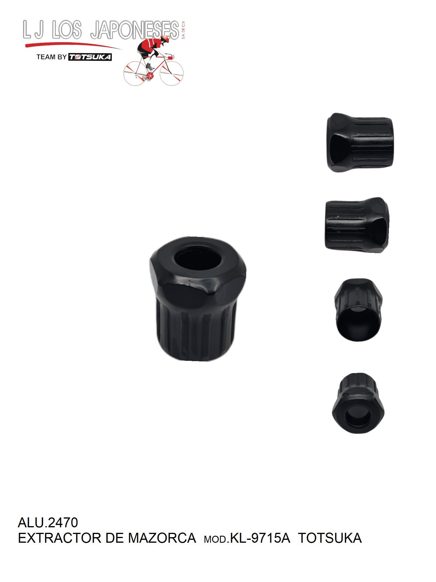 EXTRACTOR RUEDA LIBRE KL-9715A TOTSUKA NEGRO - Bicicletas Los Japoneses