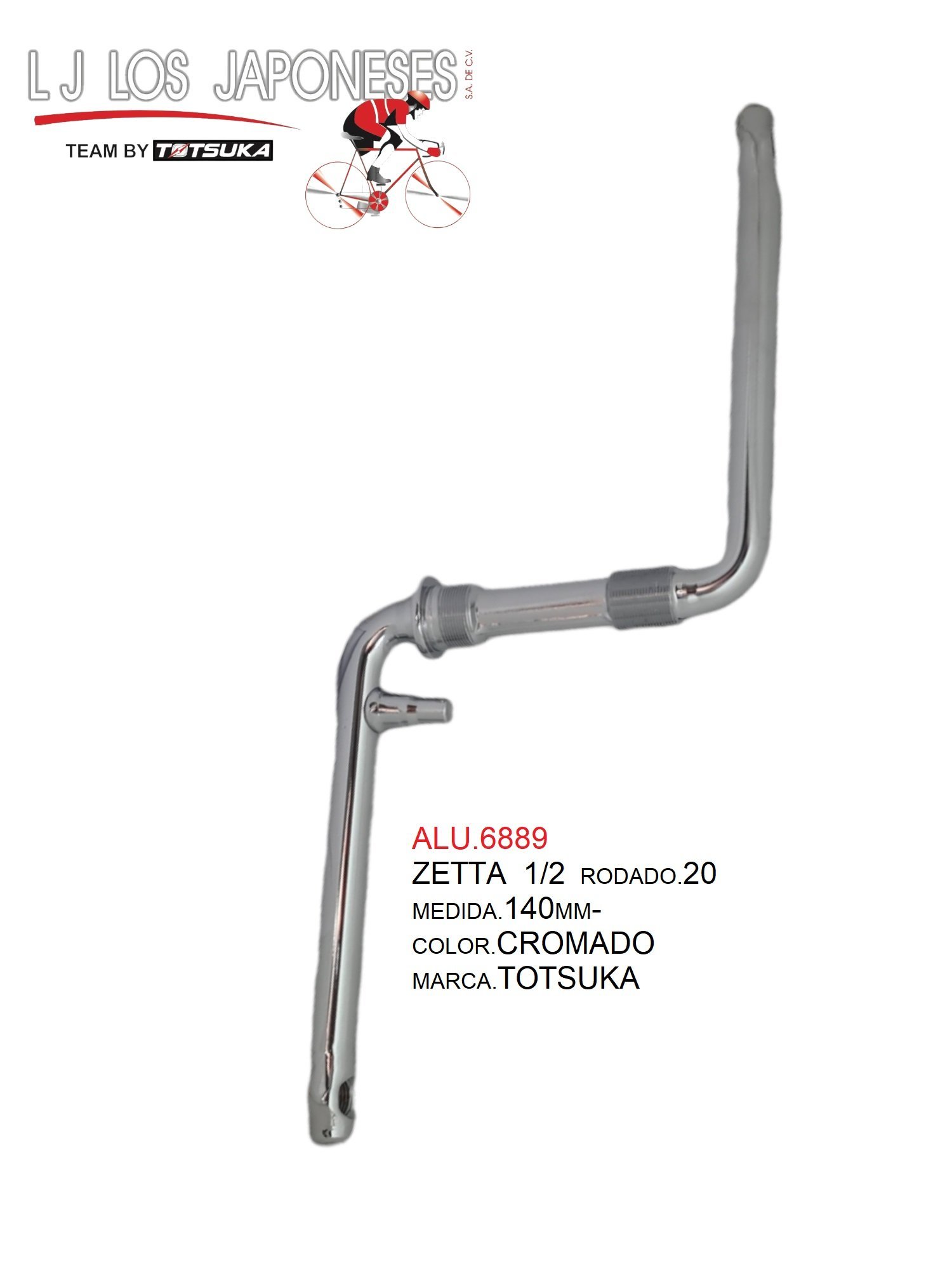 ZETTA 1/2 R-20 5 1/2 EOPC-01 EASTMAN INDIA CROMADO - Bicicletas Los ...