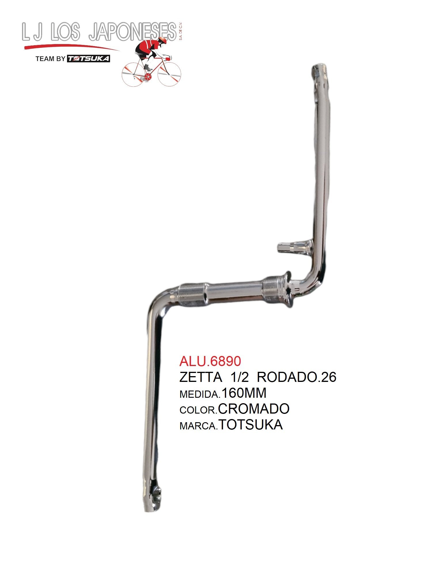 ZETTA 1/2 R-26 6 1/2 EOPC-01 EASTMAN INDIA CROMADO - Bicicletas Los ...