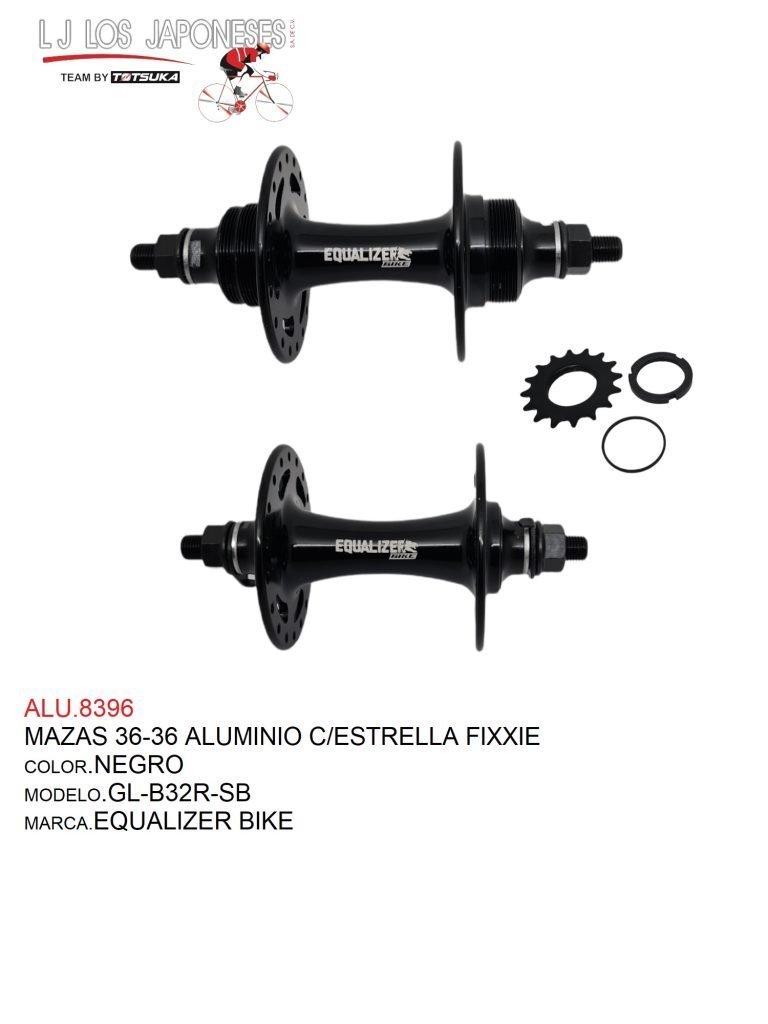 MAZA 36-36H GL-B32R-SB ALUMINIO C/ESTRELLA FIXXIE NEGRO - Bicicletas ...